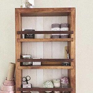 Mansfield Cabinet No. 101 - Solid Wood Spice Rack Cabinet Antique White/Castle Grey