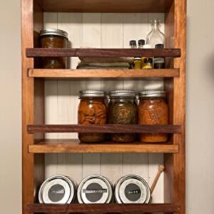 Mansfield Cabinet No. 101 - Solid Wood Spice Rack Cabinet Willow Grey stain/Cascade Blue