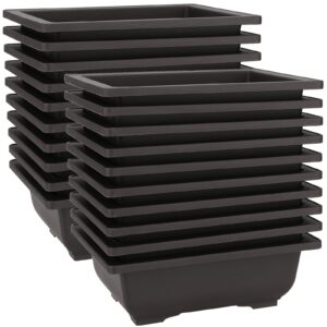 manchap 20 pcs 8.9 inch plastic bonsai training pots, rectangular bonsai tree planter pot for garden, yard, office, home decorative