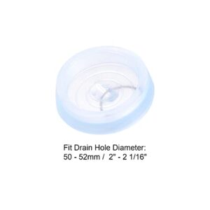 uxcell Rubber Sink Plug, Clear Drain Stopper Fit 2" to 2-1/16" Drain with Hanging Ring for Bathtub Kitchen and Bathroom