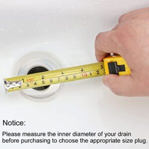 uxcell Rubber Sink Plug, Clear Drain Stopper Fit 2" to 2-1/16" Drain with Hanging Ring for Bathtub Kitchen and Bathroom