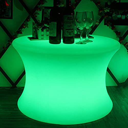 SHOWLIVEU LED Square Cube Chair 16 RGB Color Changing Light Up Rechargeable Module with Remote Waterproof Glow Table Outdoor Patio PartyCube Stool Seat Atmosphere Lamp (Charge 16.5 inch Round)