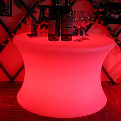 SHOWLIVEU LED Square Cube Chair 16 RGB Color Changing Light Up Rechargeable Module with Remote Waterproof Glow Table Outdoor Patio PartyCube Stool Seat Atmosphere Lamp (Charge 16.5 inch Round)