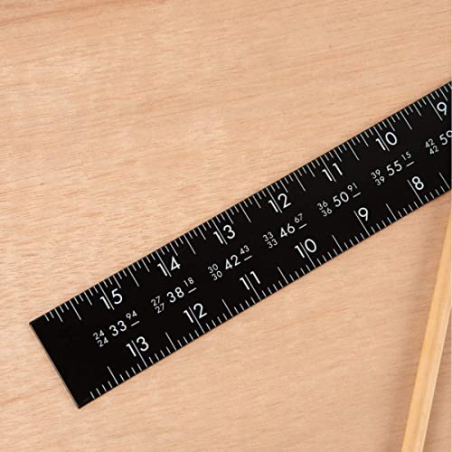 POWERTEC 80008V 16 Inch x 24 Inch Steel Framing Square with Rafter Tables, L Shaped Tool for Carpenter Square, Woodworking Square, Right Angle Ruler, L Square Ruler