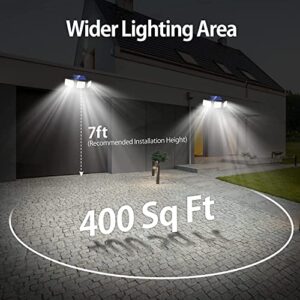 BATCELS Solar Outdoor Lights, 2 Packs 180 LED 3000LM Solar Motion Sensor Light Outdoor, IP65 Waterproof Luces Solares para Exteriores with 3 Adjutable Head Wide Angle for Outside Garage Yard Patio