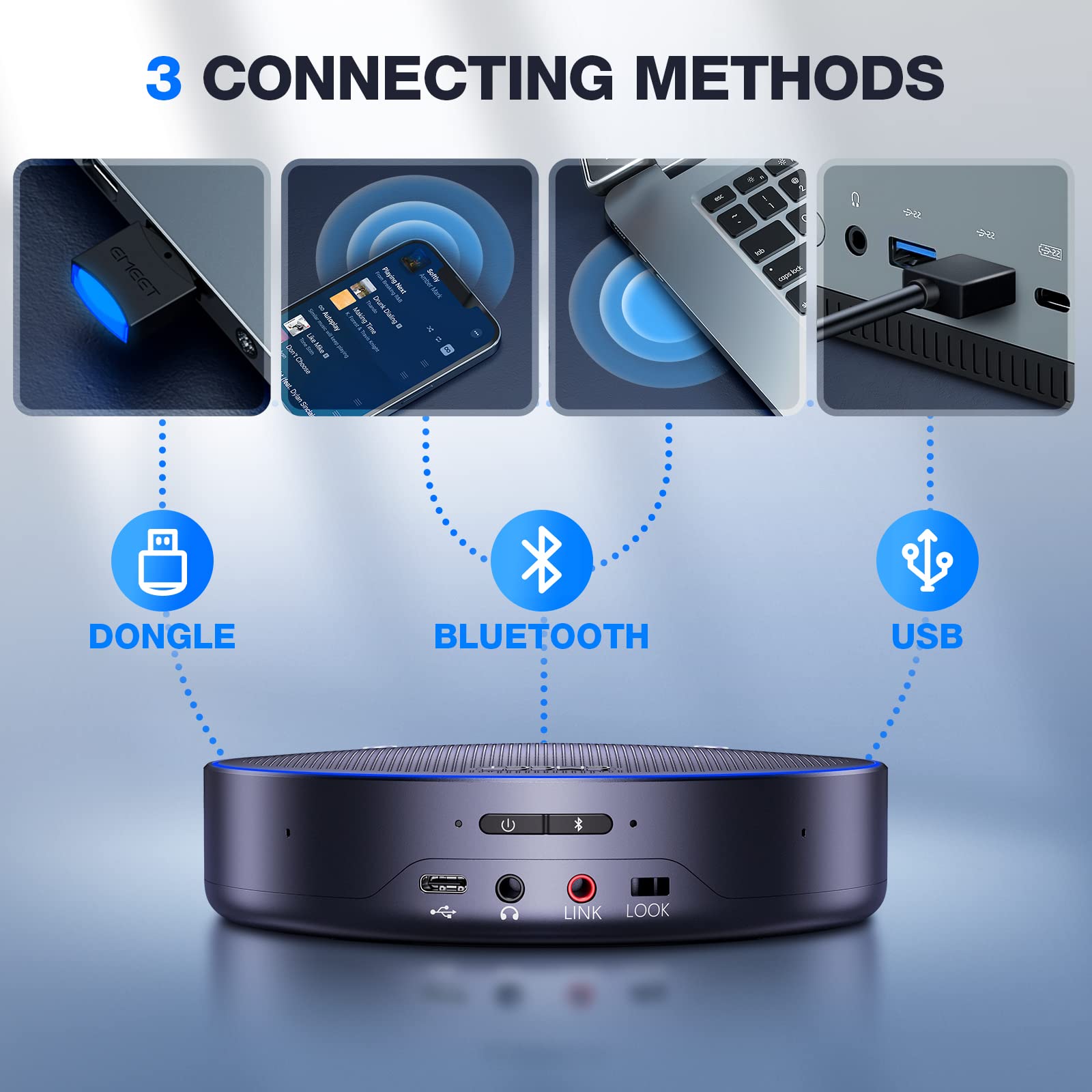 EMEET M3-Luna Bluetooth Speakerphone