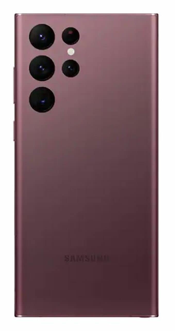 Samsung Galaxy S22 Ultra S9080 5G 512GB 12GB RAM Factory Unlocked (GSM Only | No CDMA - not Compatible with Verizon/Sprint) Global Version - Burgundy (Renewed)