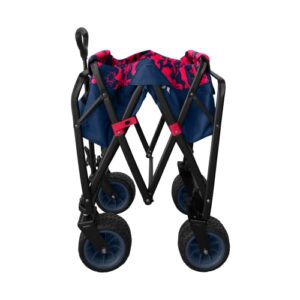 Hurley Beach & Gear Collapsible Wagon Cart, 30.25"x21.75"x31.25", Knockout, Navy