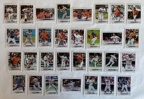 2022 Topps Astros World Series Champs Master 31 card team set - series 1, 2 and update - inc 2 x Jeremy Pena RC, Altuve, Bregman, Verlander, Tucker, Alvarez, and more - shipped in a new acrylic case