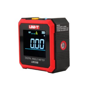 uni-t digital angle finder magnetic angle cube gauge lm320b, rechargeable digital inclinometer laser level box, woodworking measurement tool with lcd and backlight