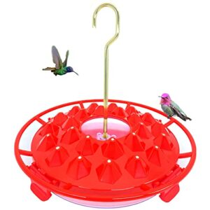 hummingbird feeders for hanging outdoors sealed and leak-proof easy to clean and fill 20 feeding ports for more hummingbirds easy to install on bird feeder pole deck patio garden