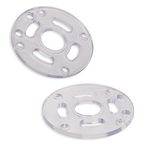 DNP613 Router Sub Base Compatible with D-EWALT 20V Compact Routers Round Subbase, Adopts a Transparent Design Ensure Maximum Visibility in Operation - for D-EWALT 611 Router Models (Round) 2 Pack