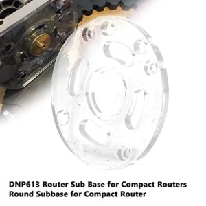 DNP613 Router Sub Base Compatible with D-EWALT 20V Compact Routers Round Subbase, Adopts a Transparent Design Ensure Maximum Visibility in Operation - for D-EWALT 611 Router Models (Round) 2 Pack