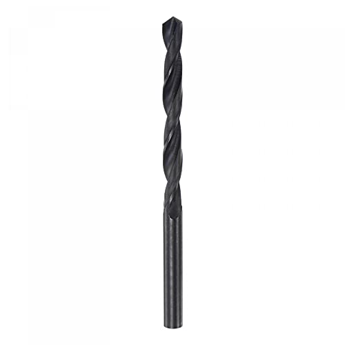 uxcell 6542 High Speed Steel Straight Shank Twist Jobber Drill Bit, Fully Ground Black Oxide Drill Bits 6.8mm Drill Diameter 110mm Total Length 1 Pcs