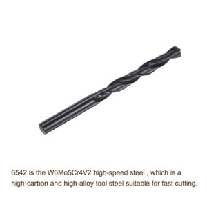 uxcell 6542 High Speed Steel Straight Shank Twist Jobber Drill Bit, Fully Ground Black Oxide Drill Bits 9.2mm Drill Diameter 125mm Total Length 1 Pcs