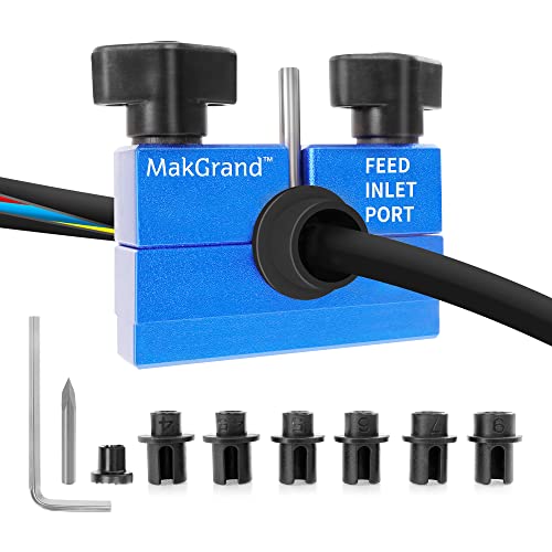 MakGrand Split Wire Stripper Machine, 6 Feed Wire Limiter Size From 6 AWG to 18 AWG, 2 Three-edged Carbide Blades