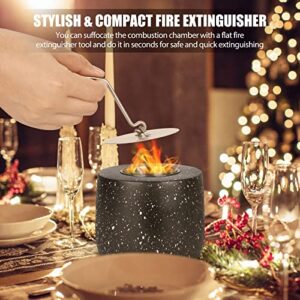 BHNDOING Concrete Tabletop Fire Pit, Marble Portable Tabletop Fireplace, Fire Pit Bowl for Indoor Outdoor Decor Long Time Burning Smokeless Odorless