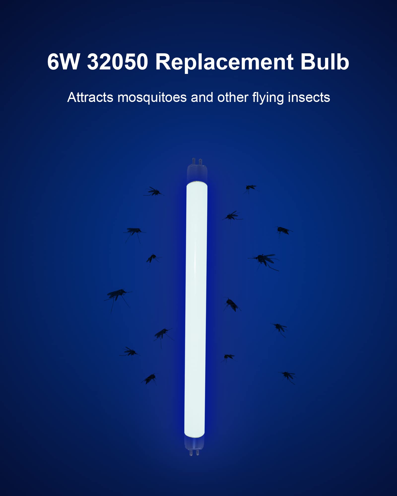 Dichroma 32050 6-Watt Replacement Bulbs Compatible with DynaTrap DT2000XL and DT2000XLP, 9 Inch T5 Dynatrap 1 Acre Mosquito & Flying Insect Trap Replacement UV Bulb - 4 Pack