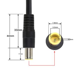 GINTOOYUN 2 Pack DC 8mm Cable with Solar Panel Connector 45A Solar Connector to 8mm DC7909 Female Connector Extension Cable 16AWG 30cm 1Ft