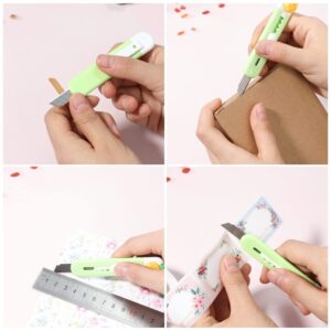 EBLLPA 5pcs Mini Utility Knife Cute Craft Touch Knife Mini Retractable Utility Knife Box Cutter Letter Opener Cartoon Utility Knife Cute Cat Paw Touch Art Knife for Cutting Cardboard Boxes Cartons