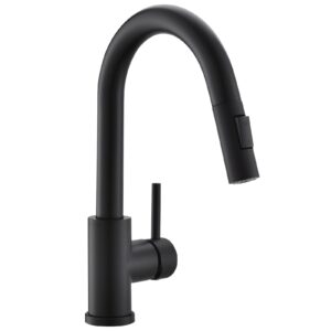 cenosa modern bar sink faucet for kitchen sink single handle with pull out sprayer hot and cold prep sink faucet matte black