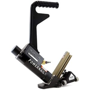 powernail 445prxlsw pneumatic 16 gauge l-cleat flooring nailer with flex power roller adjustable base