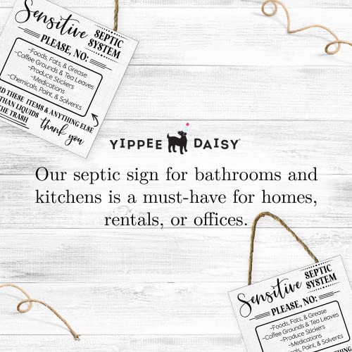 Sensitive Septic System Sign Great for Kitchen Sink Rental House Garage Cafe Bar Decor Sign Modern Farmhouse Decor Cute Wall Art Gift for Men and Women