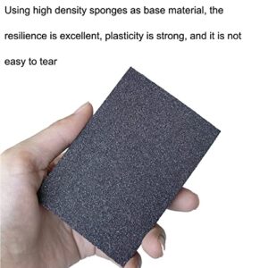 Tonmp 6 Pack 60 Grit Coarse Sanding Sponge, Washable and Reusable Great for Pot Brush Pan Brush Sponge Brush Glasses Sanding Wood Sanding Metal Sanding (60 Grit-6 Pack)