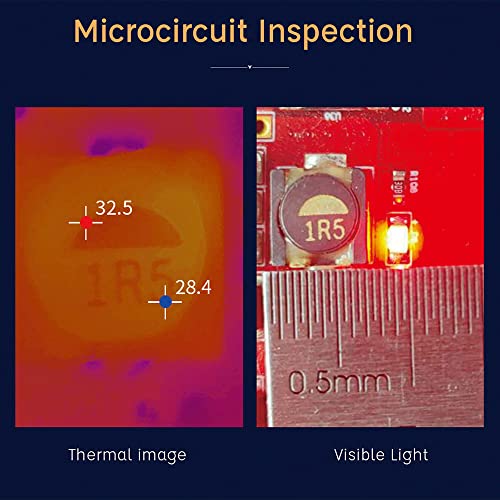 (Android Only) InfiRay T2S+ Thermal Camera, Android Type-C T2S Plus Infrared Camera for Smartphones, 256X192 IR Resolution,8 mm Macro Lens, -20°C~450°C Temp Range, Analysis Capability