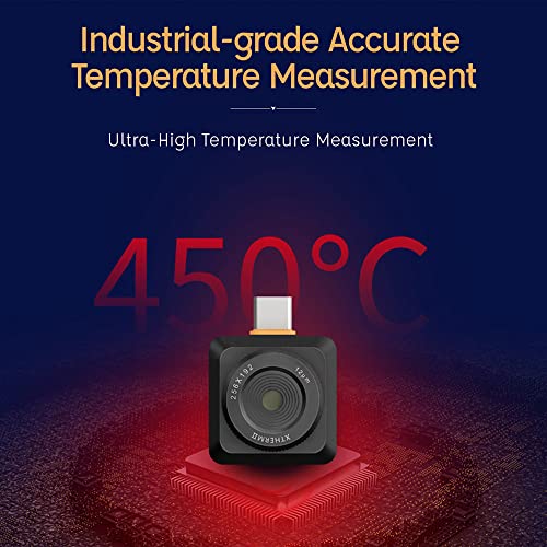 (Android Only) InfiRay T2S+ Thermal Camera, Android Type-C T2S Plus Infrared Camera for Smartphones, 256X192 IR Resolution,8 mm Macro Lens, -20°C~450°C Temp Range, Analysis Capability