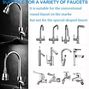 Faucet Extender for Kitchen Sink, Faucet Sprayer Attachment Kitchen Faucet Aerator Head 360° Rotatable Anti-Splash Faucet Nozzle Head Replacement Booster Shower and Water Saving Tap for Kitchen