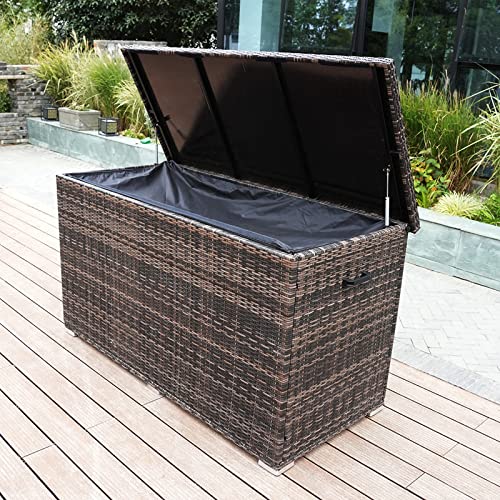 Abrihome 265 Gallons Outdoor Storage Box Backyard Storage Deck Box Outside Waterproof Large Storage Container Bin for Patio, Garden, Toys, Cushions