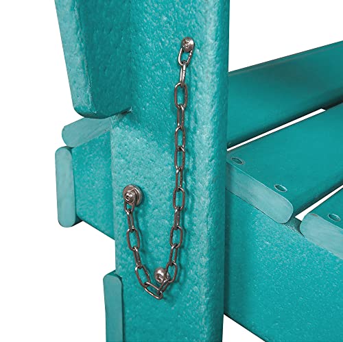 SFYLODS Folding Adirondack Chair Patio Chairs Lawn Chair Outdoor Chairs Heavy Duty Weather Resistant for Patio Deck Garden, Backyard Deck, Fire Pit & Lawn Furniture Porch and Lawn Seating - Turquoise