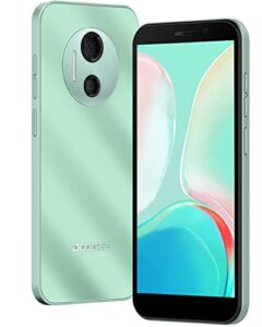 doogee x97 android 12 smartphone,6.0" hd screen,dual 4g unlocked android phones,ai double camera,triple card slots,4200mah battery,3gb+16gb unlocked phones,face unlock phone-green