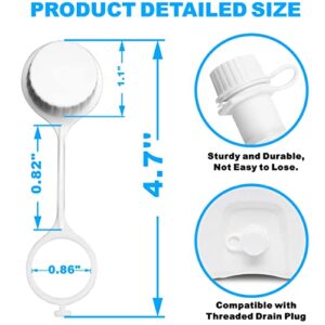 Drain Plug caps, for Igloo Cooler Threaded Drain Plug Caps with Tether. Cooler Replacement Parts. Replacement Cooler Threaded Drain caps. White Cooler Drain Plug Cover. Compatible with Igloo.Set of 2.