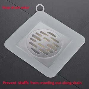 Shower Drain Cover, Silicone Floor Drain Cover, Shower Drain Stopper Matt to Prevent Drain Odor, Rubber Floor Drain Smell Stopper for Tub, Bathroom and Kitchen Sink