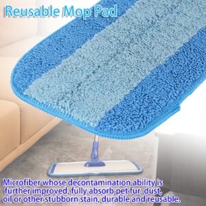 6 Pack Conliwell Microfiber Mop Pads Compatible with Conliwell Mop,17.7 x 5.1"Microfiber Replacement Mop Pads Heads for Cleaning Various Floors - Professional Home Mops Pad for Floor Cleaning