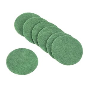 patikil 2cm plant pot hole pad, 200 pack round mini non-woven flower bonsai bottom soil mat, green