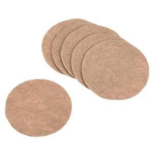 patikil 4cm plant pot hole pad, 100 pack round mini non-woven flower bonsai bottom soil mat, beige