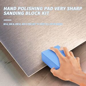 4pcs Angled Sanding Sponge Hand Diamond Sanding Pads for Ceramic Stone Marble Tile Concrete Glass Granite