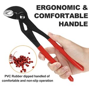 Kowsinde 3-Piece Groove Joint Pliers Set, Adjustable Water Pump Pliers, V-Jaw Tongue and Groove Pliers, 7-inch, 10-inch, 12-inch