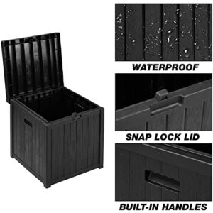 Vandue Modern Home La Jolla Weatherproof Outdoor 51 Gallon Storage Deck Box w/Lid (Black)