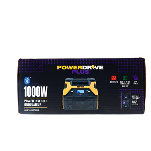 PowerDrive Plus PWD1000P 1000 Watt Wireless Power Inverter with Bluetooth(R) Technology and Remote Control