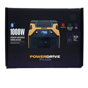 PowerDrive Plus PWD1000P 1000 Watt Wireless Power Inverter with Bluetooth(R) Technology and Remote Control