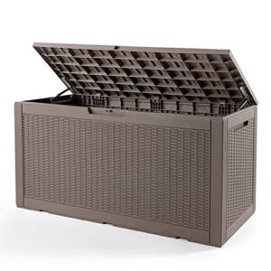 plastics deck box，patio storage box