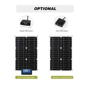 18W 12V Solar Panel Kit Off Grid Monocrystalline Module with Solar Charge Controller SAE Connection Cable Kits