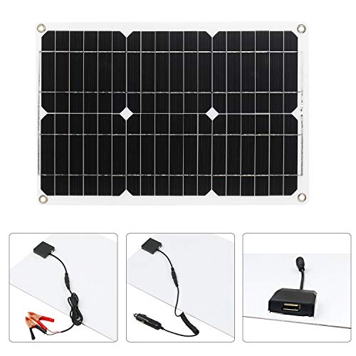 18W 12V Solar Panel Kit Off Grid Monocrystalline Module with Solar Charge Controller SAE Connection Cable Kits