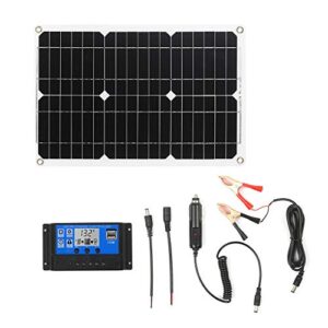 18W 12V Solar Panel Kit Off Grid Monocrystalline Module with Solar Charge Controller SAE Connection Cable Kits