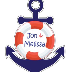 Large Anchor and Life Preserver Cruise Door Magnet Customized Personalized for your Stateroom Door on your Cruise Vacation