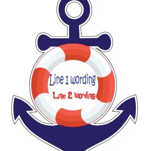 Large Anchor and Life Preserver Cruise Door Magnet Customized Personalized for your Stateroom Door on your Cruise Vacation